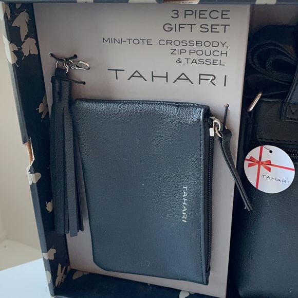 Tahari | Bags | Nwt Tahari 3 Piece Mini Tote Crossbody Zip Pouch And ...